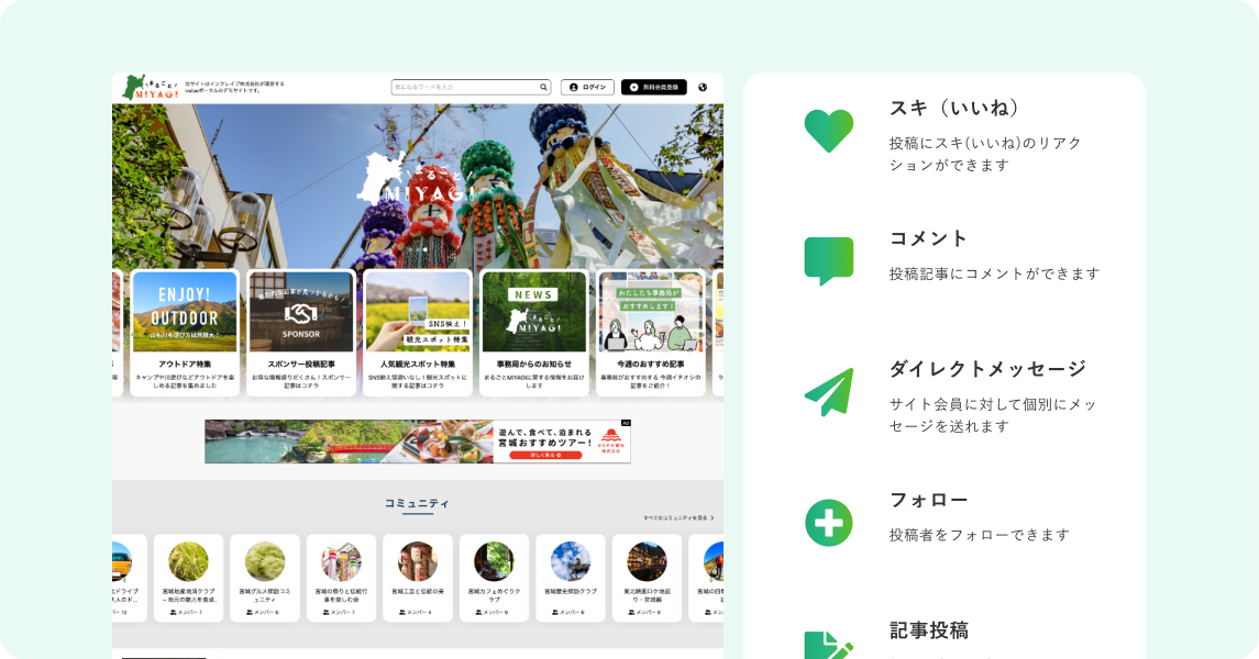 利用者向け公開画面