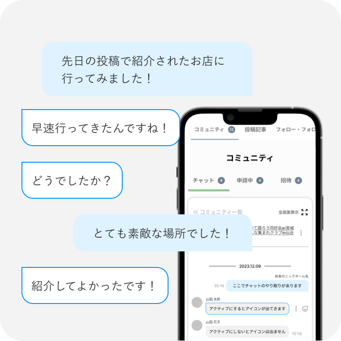 コミュニティ作成機能